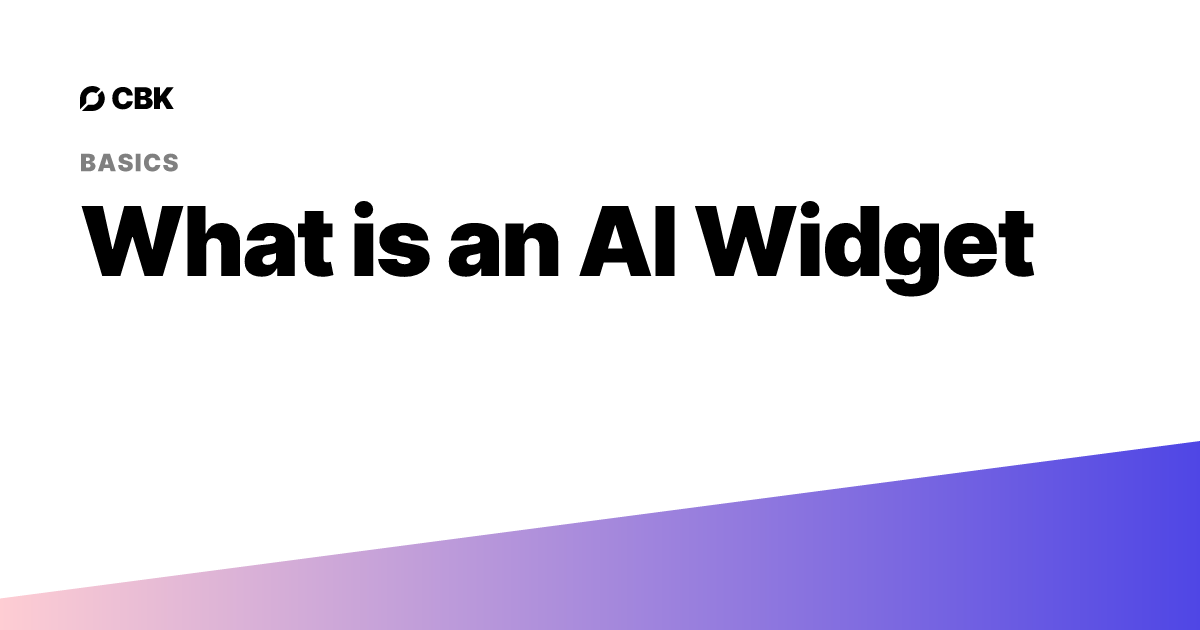 What is an AI Widget