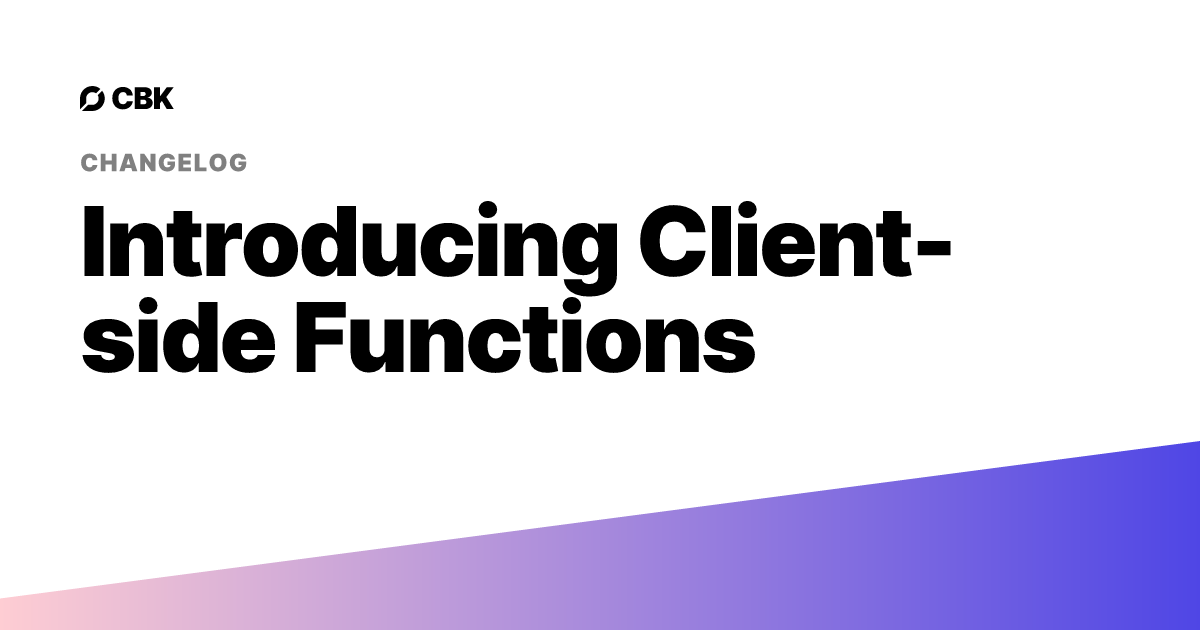 Introducing Client-side Functions