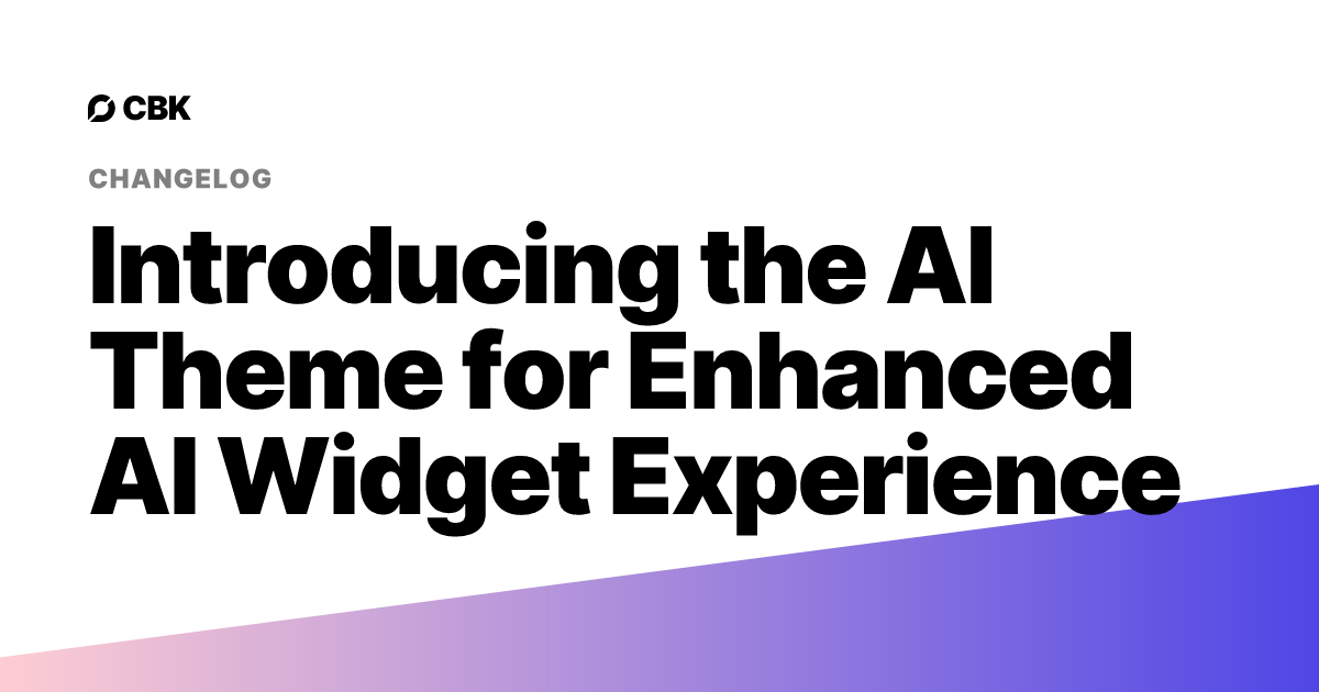 Introducing the AI Theme for Enhanced AI Widget Experience