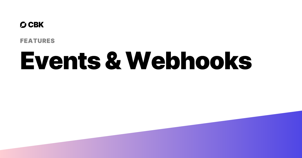 Events & Webhooks