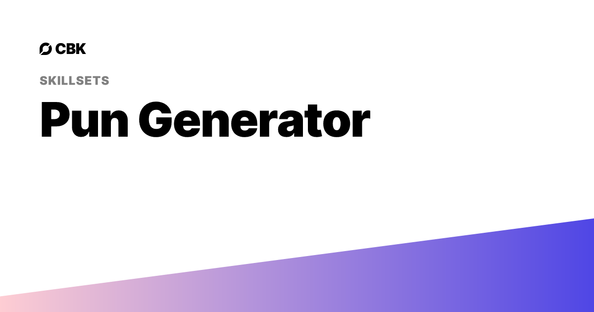 Pun Generator