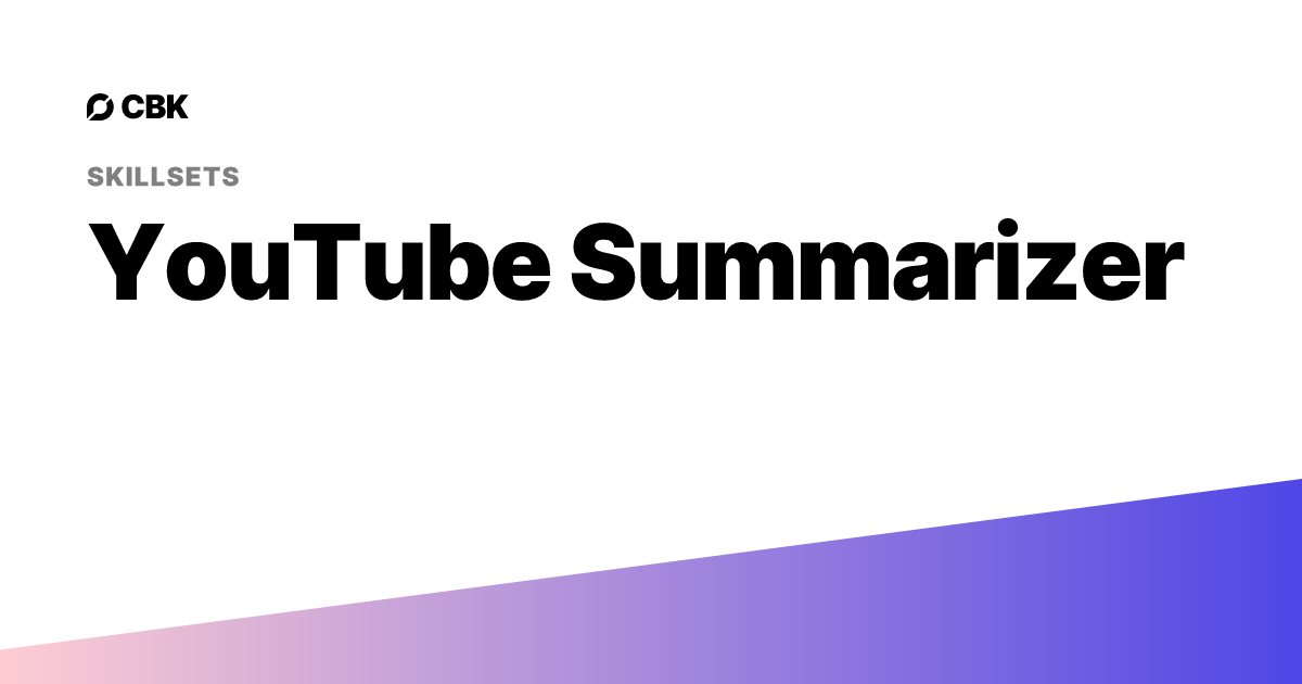 YouTube Summarizer